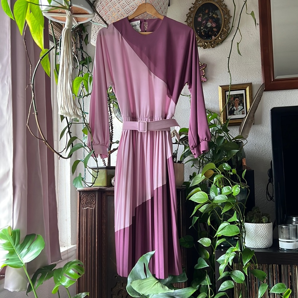 Vintage Jennifer Gee Color Block Dress - Gem